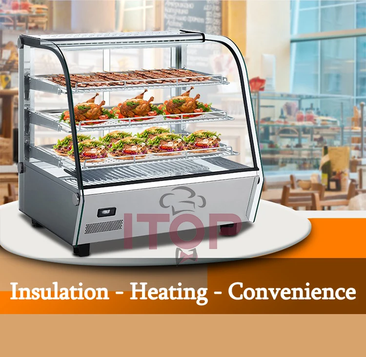 Hot Electric Glass Warming Showcase Food Warmer Display Cabinet ...