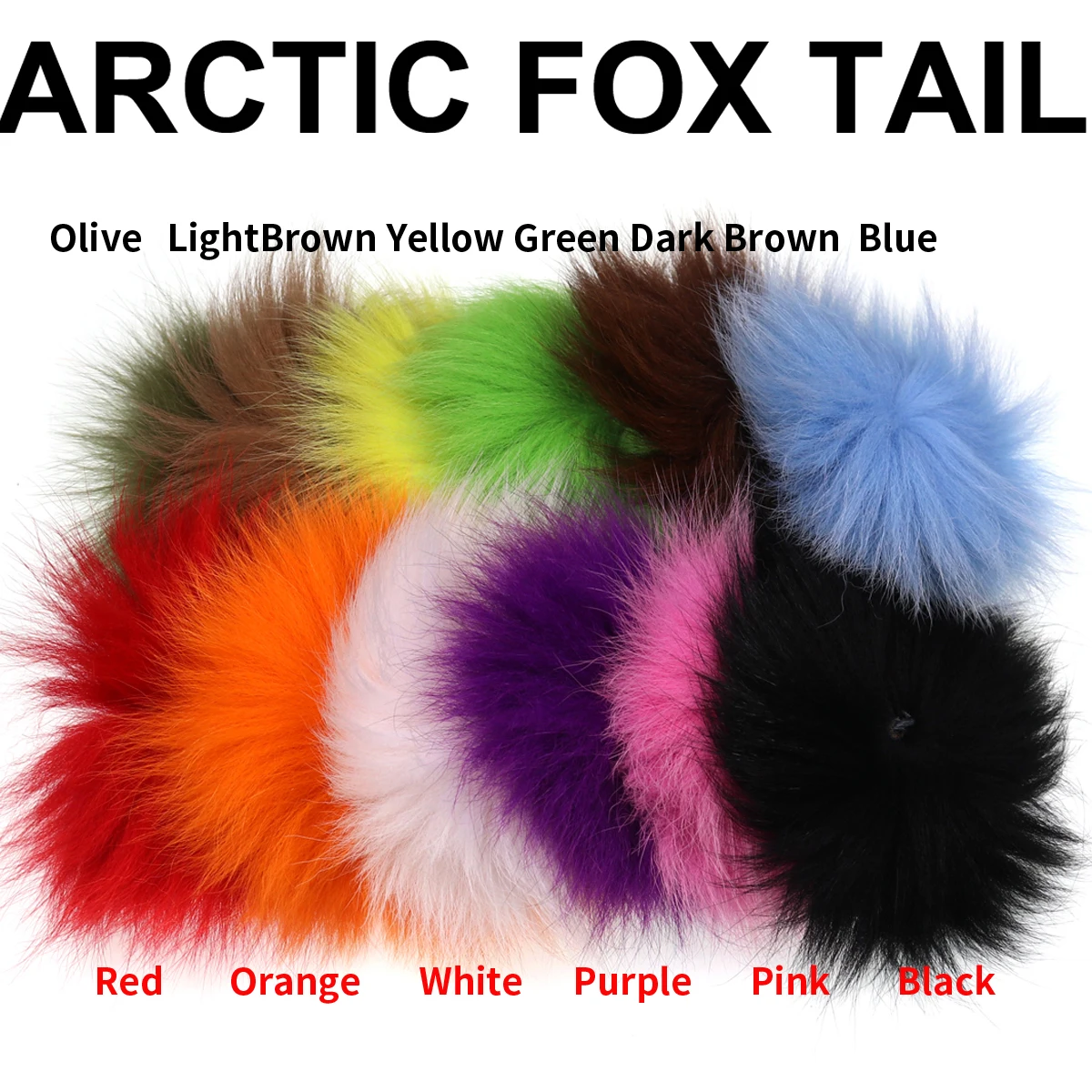 12 Color Fox Tail Hair for Fly Tying - Salmon & Trout Fishing Tackle, OEM