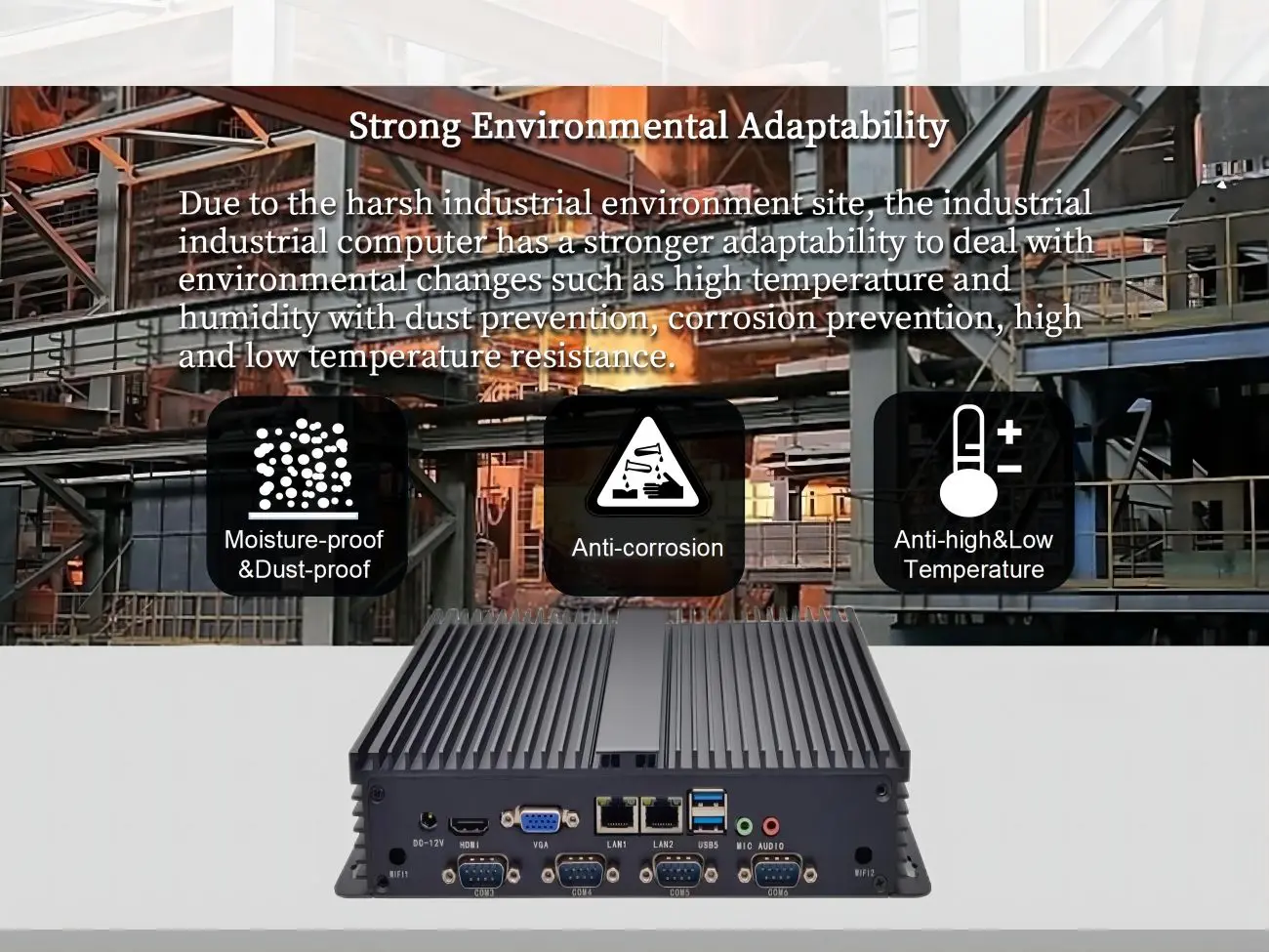 11th Gen Core I5 1135G7 Industrial Embedded Computer Dual Lan 6 USB 6 RS232 RS422 RS485 Fanless ...