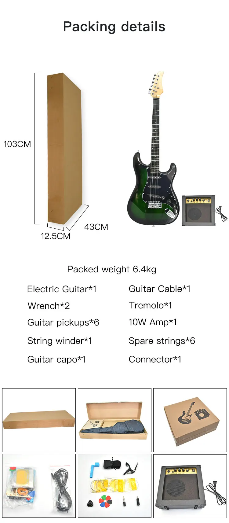Electric Guitar 39" Inch Complete Beginner Starter Kit