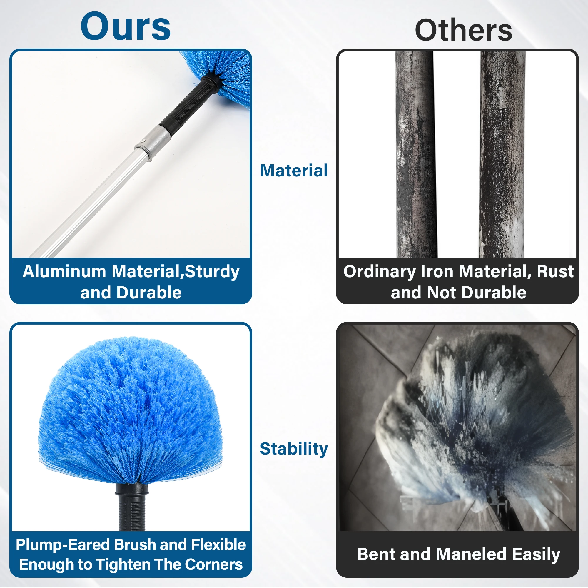 Ceiling Fan Cobweb Duster Broom Duster Head With Telescopic Extension ...