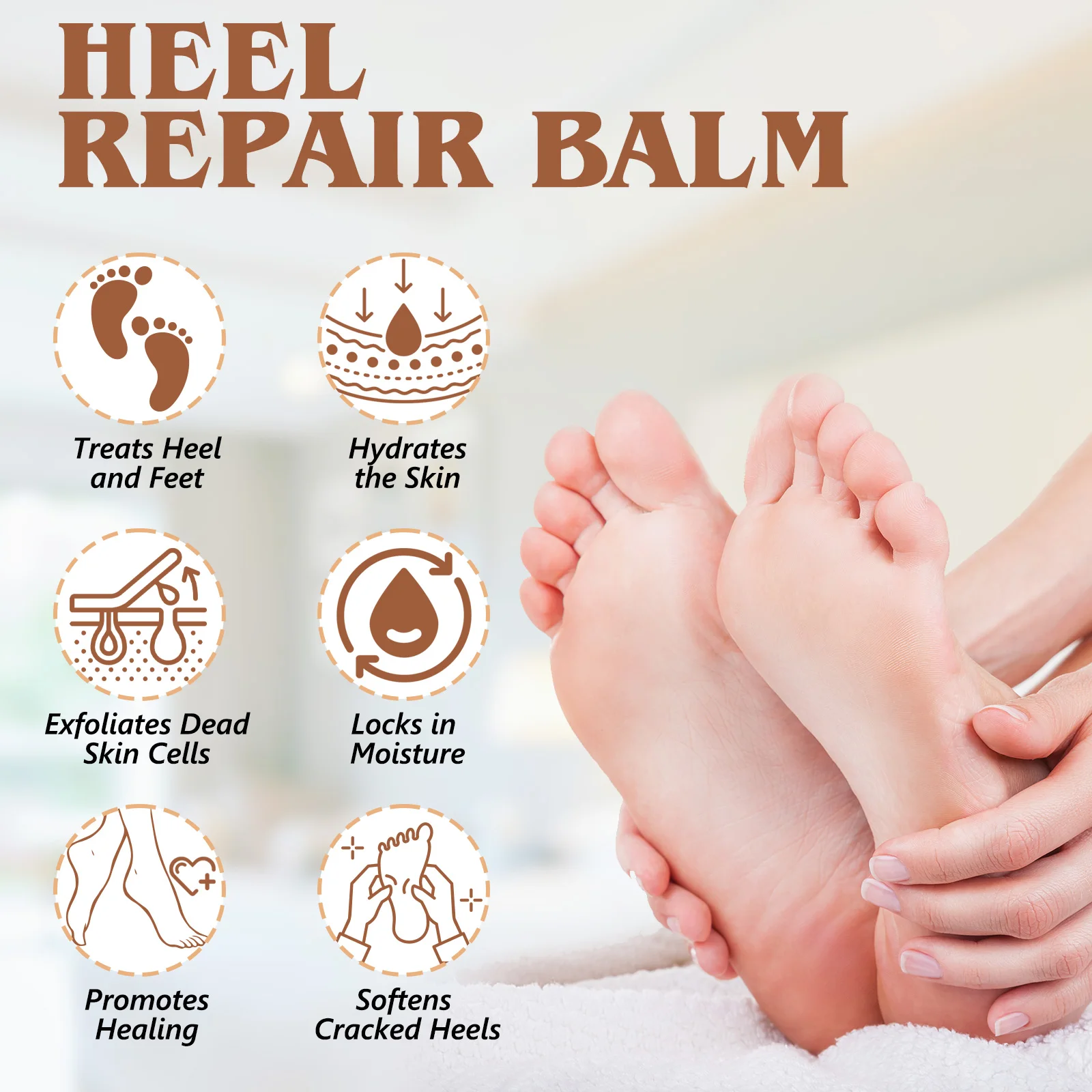 ALIVER Coconut Oil Moisturizing Foot Care - Repair Heels