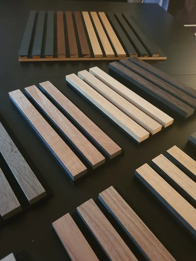 Acoustic Wood Slat Panel Fluted Wood Acoustic Fluted Felt Wood Acoustic ...