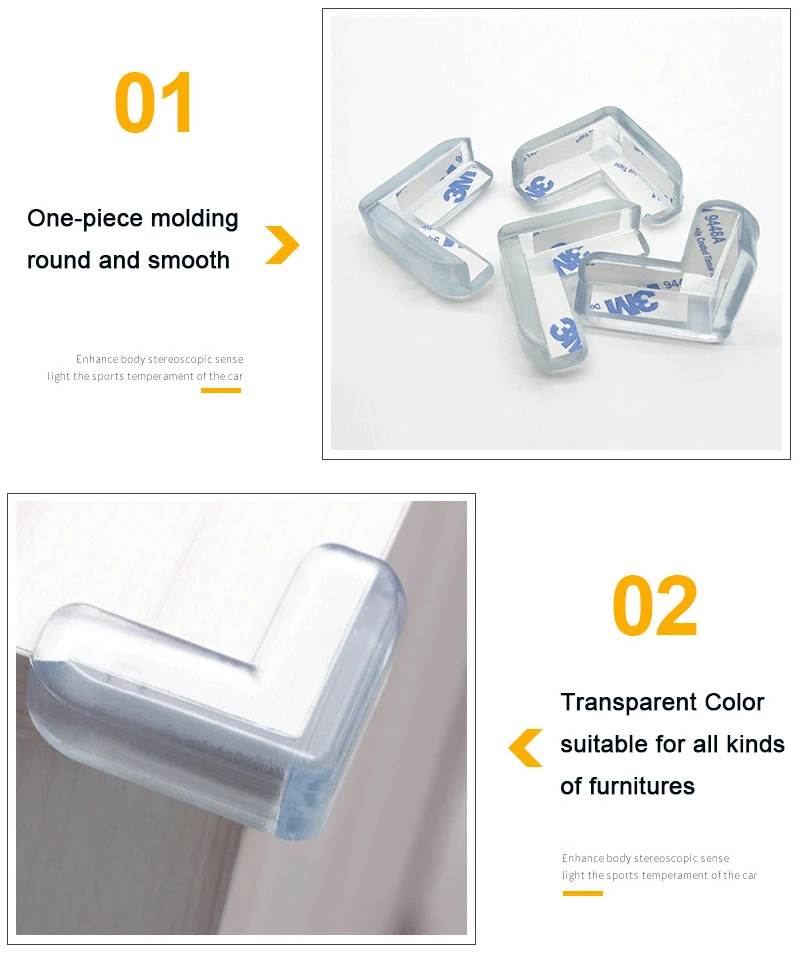 Safety Table Corner Anti-Collision Corner Baby Proof Clear Plastic ...