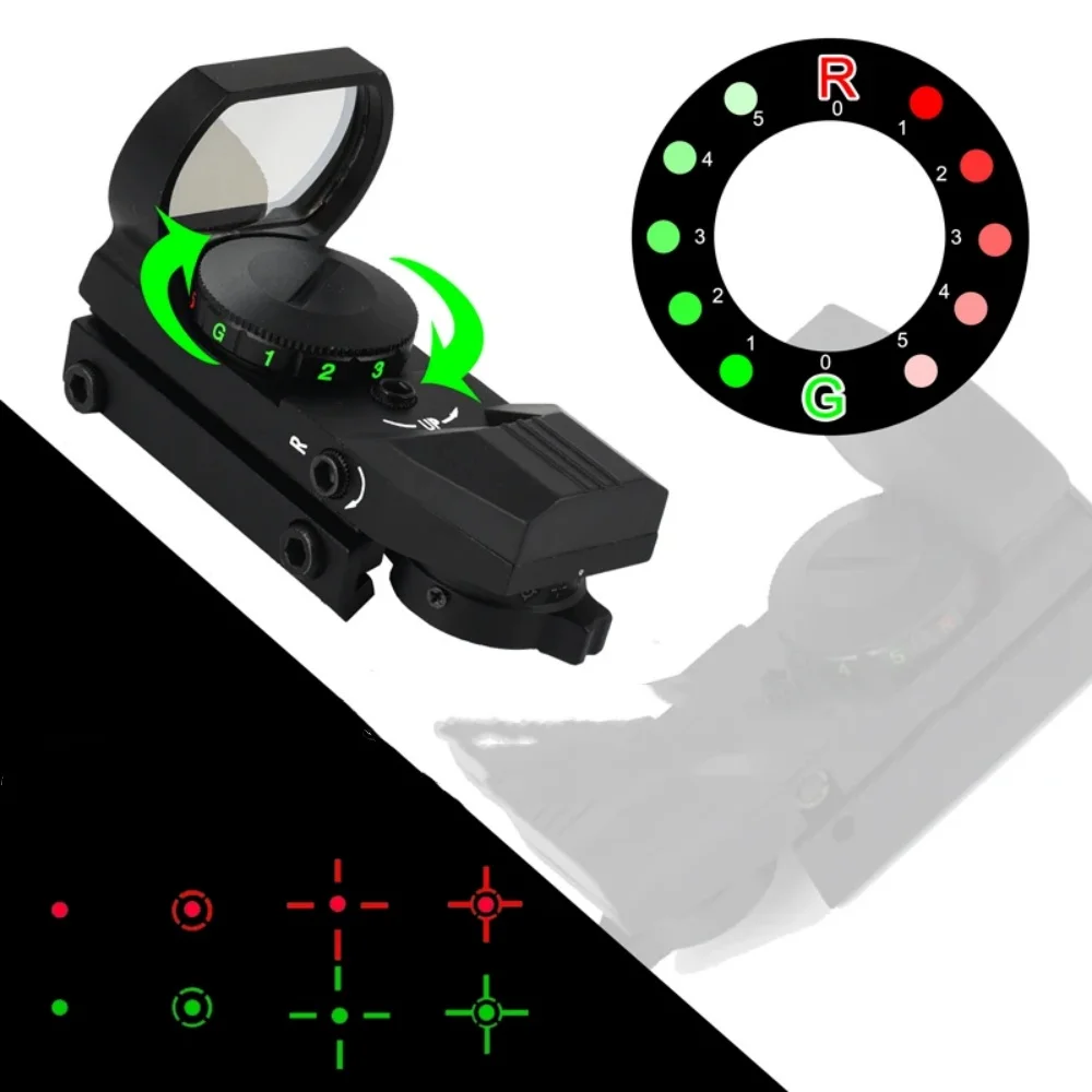 HD101 tactical red and green dot sight multi-function fully coated ...