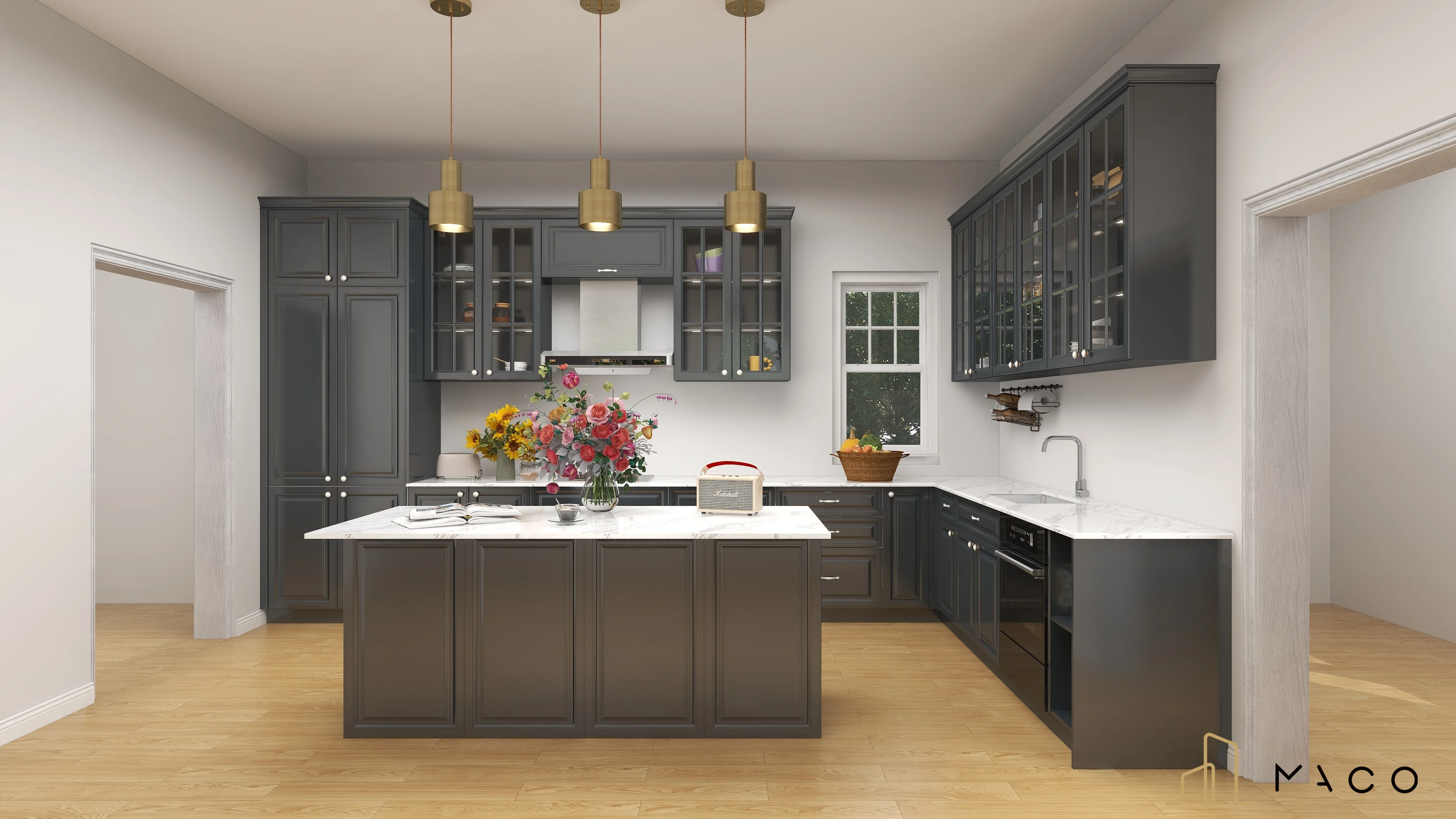 Modern Integral Kitchen Island Modern Glass Kitchen Island Wood ...