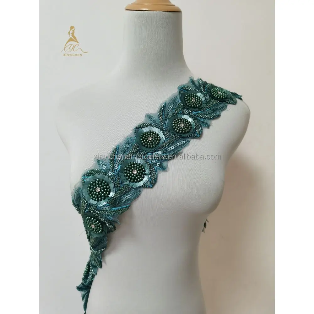 Wholesale Beaded Colorful Lace Trim Polyester Bead Floral Lace ...