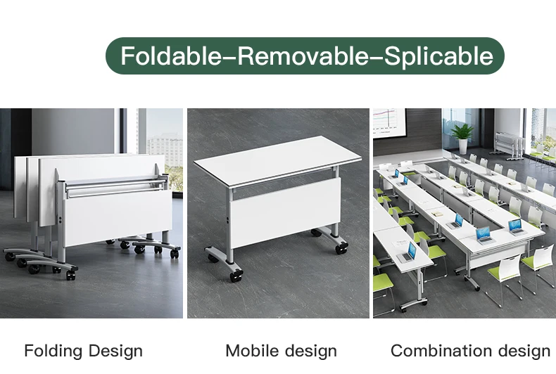 Modern Foldable Training Table Folding Conference Table Training Room ...