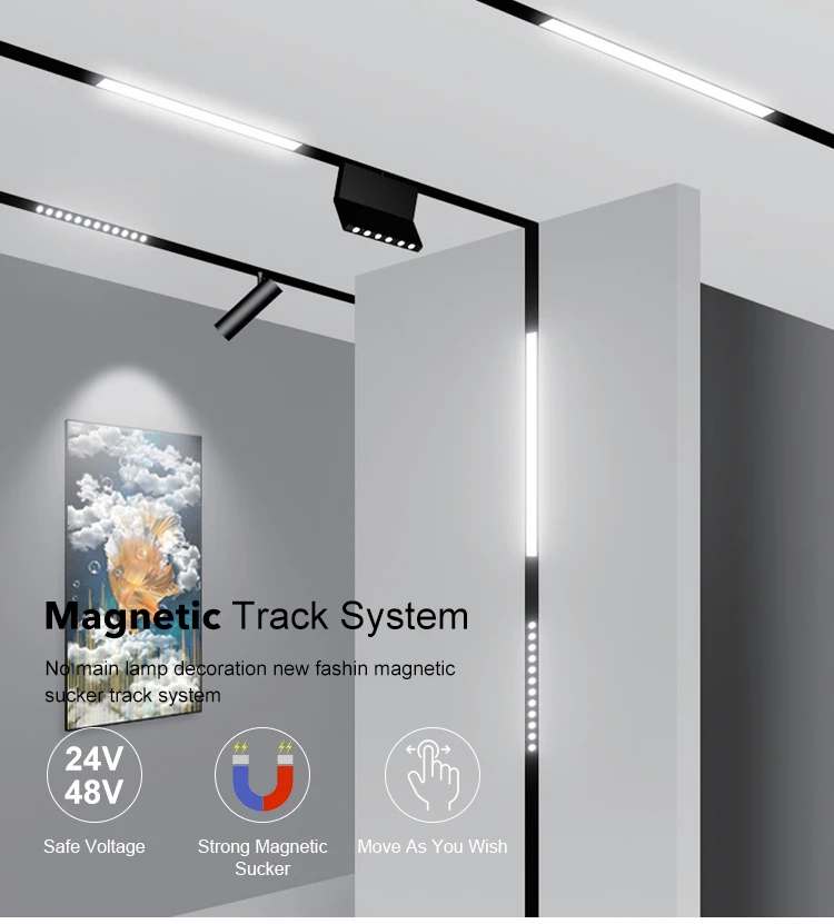 Dglux New Trend Customized Modern 48v Magnetic Led Track Light With ...