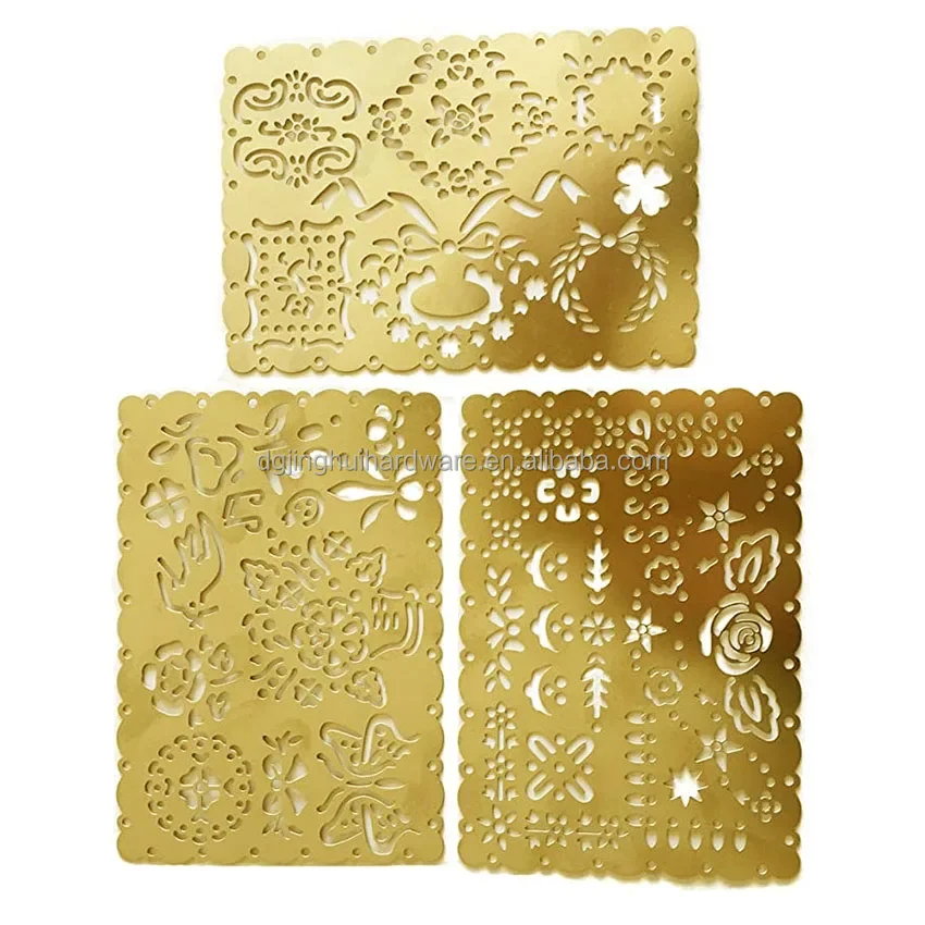 Custom Brass Metal Stencil Embossing Metal Art Drawing Stencil - Buy ...