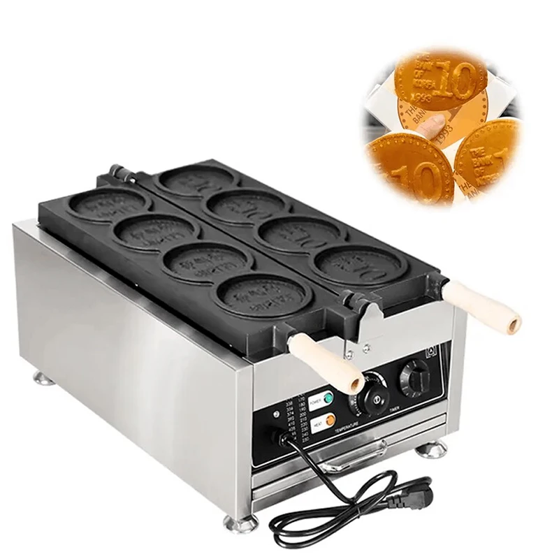 Commercial Electric Cheese Coin Waffle Maker Snack Machines Waffle ...