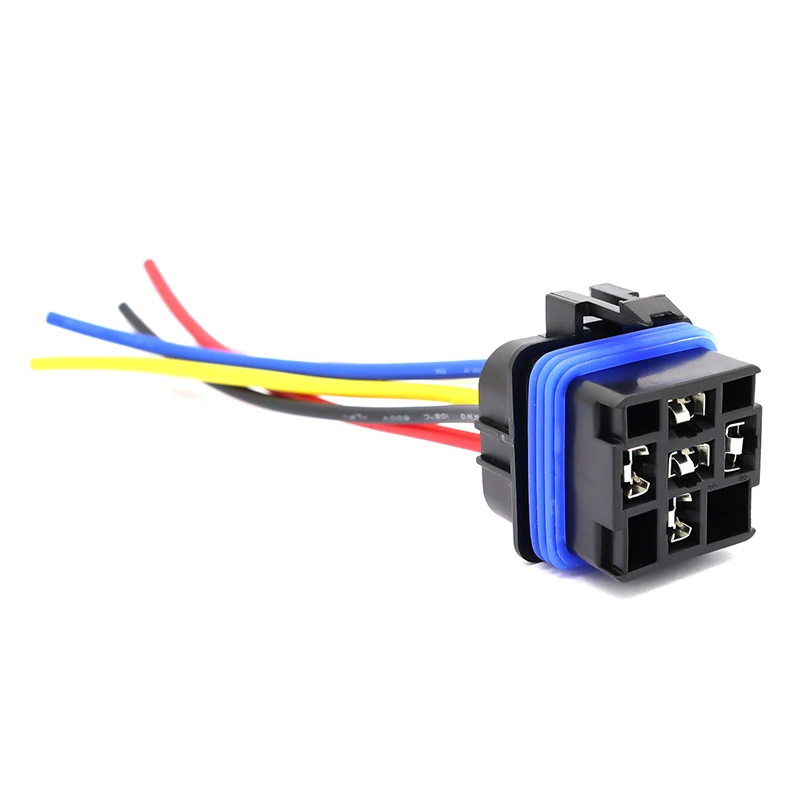Auto Relay Socket 5 Pin 24v 12v 40a 4 Pin 5pin Waterproof Wire Harness ...