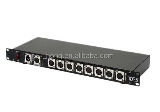 8 Way Dmx Splitter Ac90-240v With Optical Isolation Function Dmx In Out ...