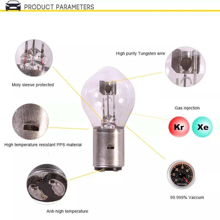 B35 6v 18/18w Motorcycle Halogen Headlight Bulb,B35 12v 35/35w Ba20d ...