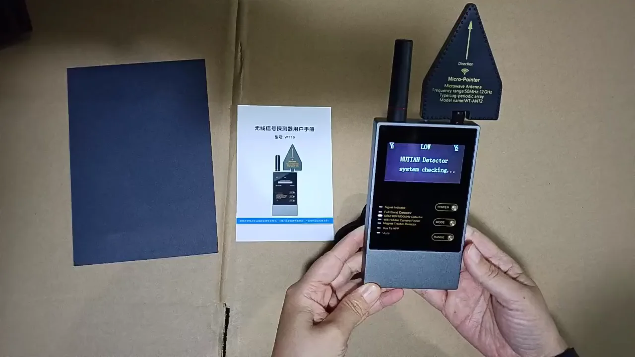 Original Anti Spy Bug Detector Wt10 Rf Signal Hidden Camera Spy Wifi Camera Gsm Sound Signal Gps