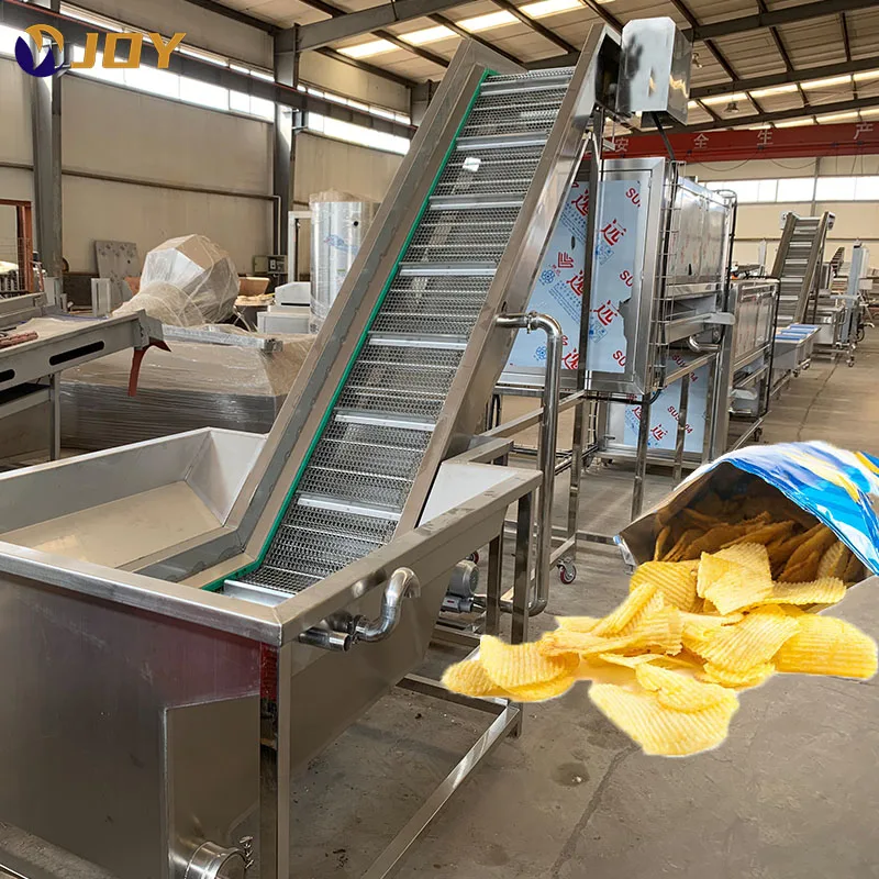 Automatic Potato Chips Making Machine Continuous Chips Frying ...