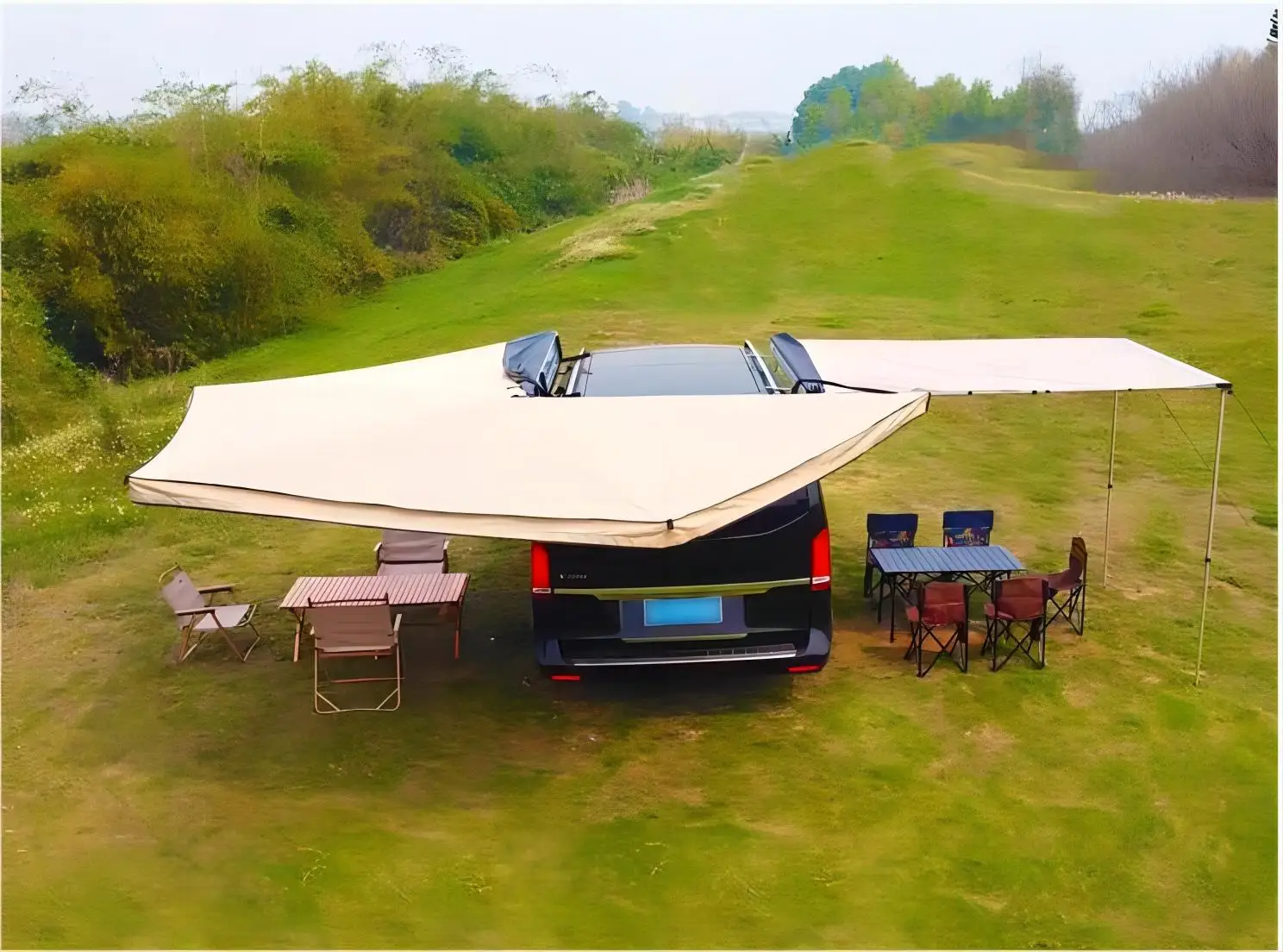 270 Awning Foldable Car Canopy Camping Car Tent Outdoor Side Portable ...