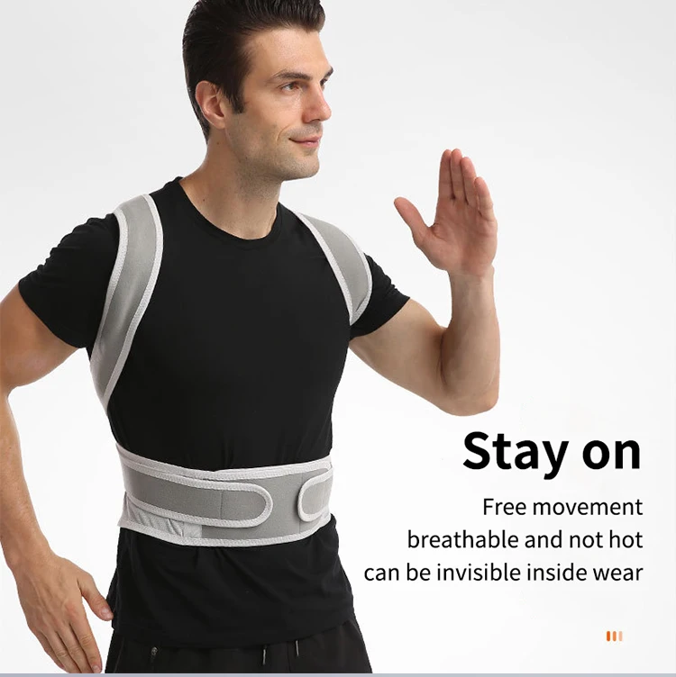 New Breathable Custom Adjustable Upper Back Upright Posture Correction ...