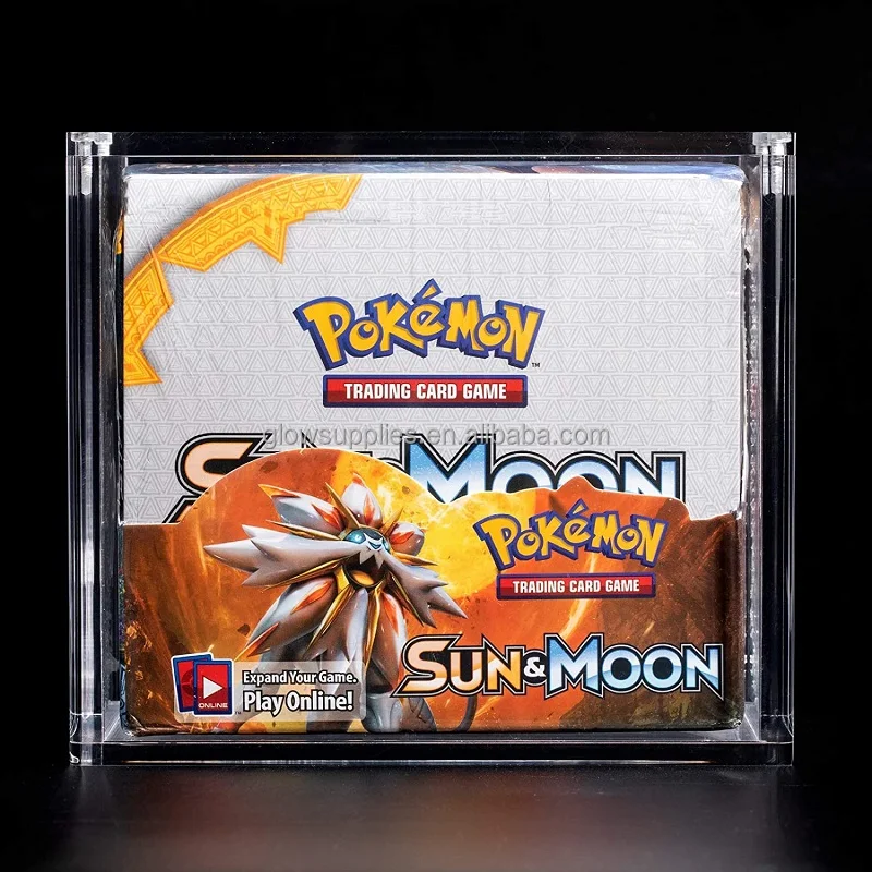 Premium Clear Acrylic Pokemon Booster Box Display Case Tarjetas de ...