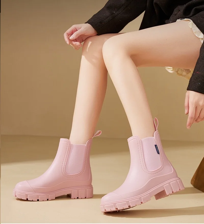 Customized Fashion High Platform Waterproof PVC Rain Shoes Boots for ...