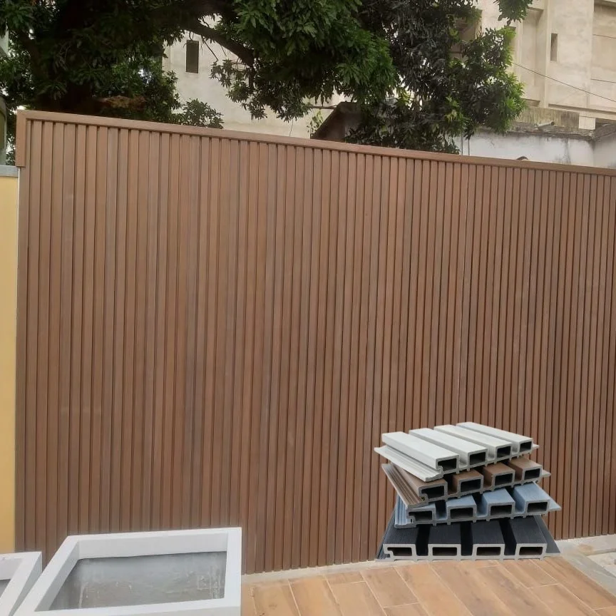 Fluted Wall Panels Fence Wpc Wood Composite Covering Siding for Garden ...