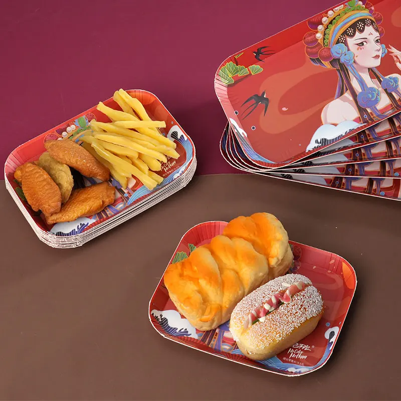 French Fries Fried Chicken Hot Dogs Oil-proof Fast Food Paper Box ...