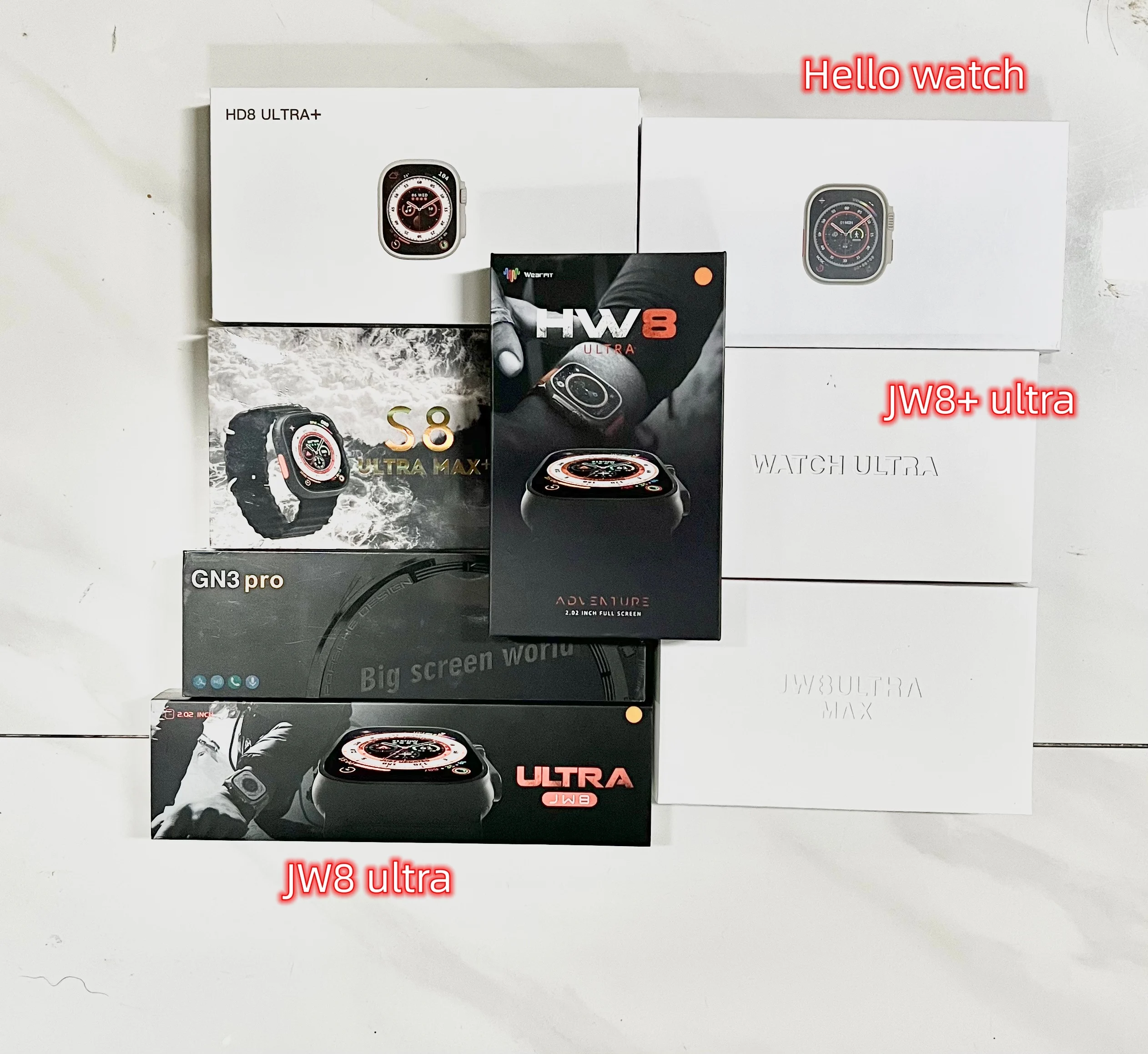 Reloj Inteligente Ultra Serie Hello Watch 2,Dt8,Hk8 Pro Max,Hk9,S8,Hw8,Jw8,Hd8,T800,T900,H11 ...