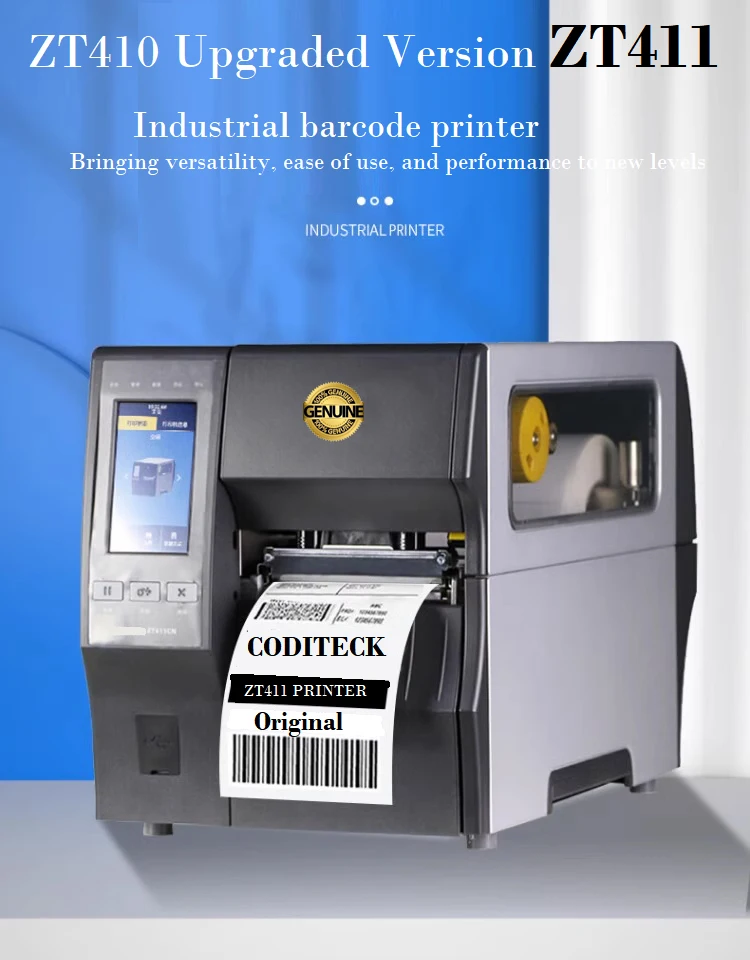 Genuine Zt410/zt411 Rfid 4 Inch Industrial Label Printer (zt400 Series ...