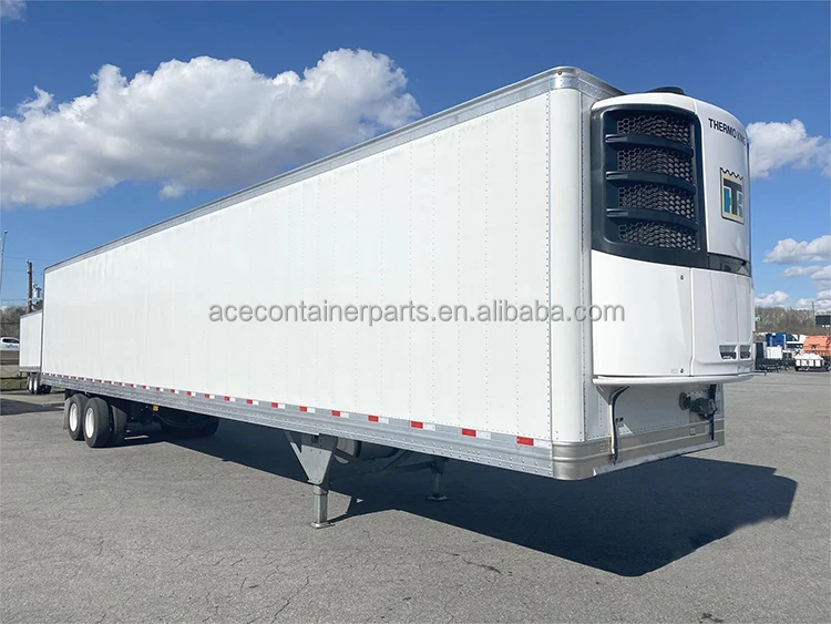 40ft 48 Foot 53ft 2 Axles 8 Wheels Insulated Van Reefer Semi Trailer ...