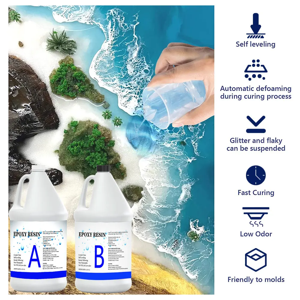 Clear Epoxy Resin A and B Liquid 1:1 for Jewelry Making and Crafts ...