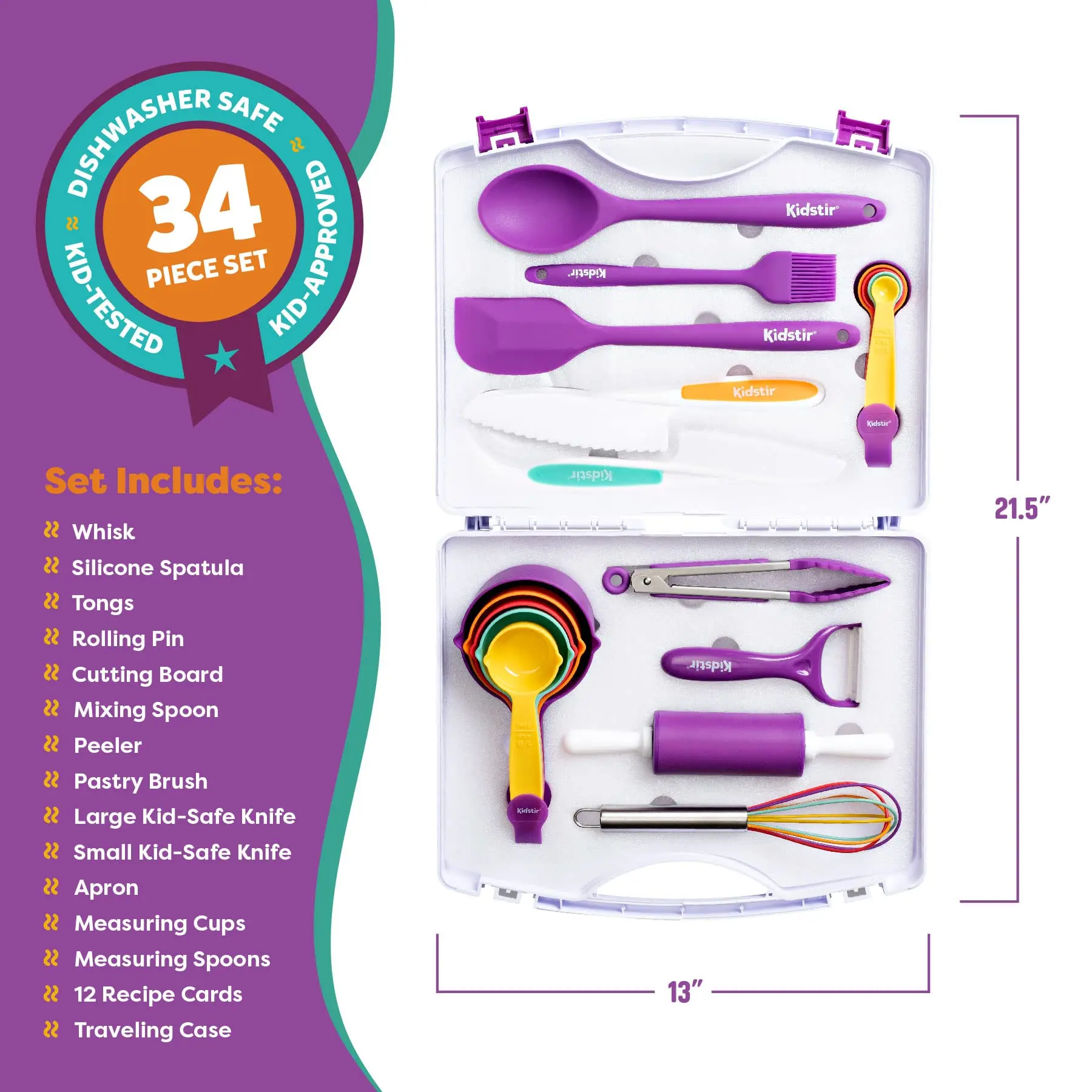 2024 Organizer Carrying Case Kid Friendly Safe Knifes Real Diy Baking ...