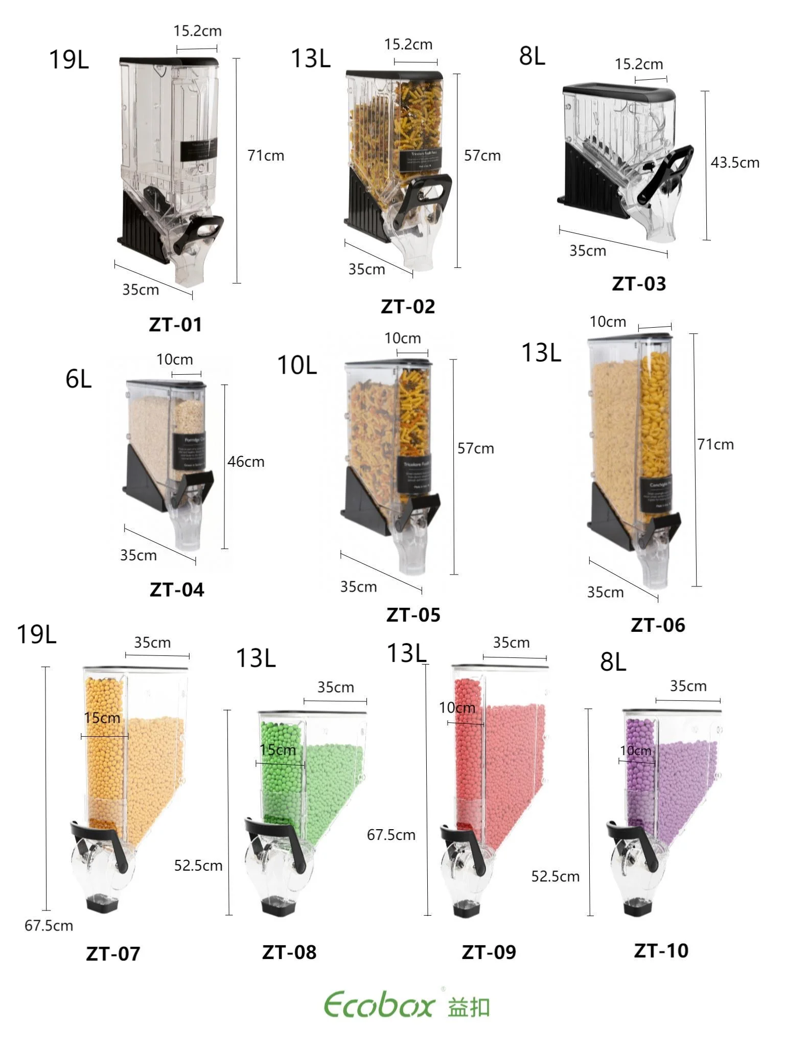 ECOBOX Bulk Food Dispenser - Efficient Nuts & Grains Display