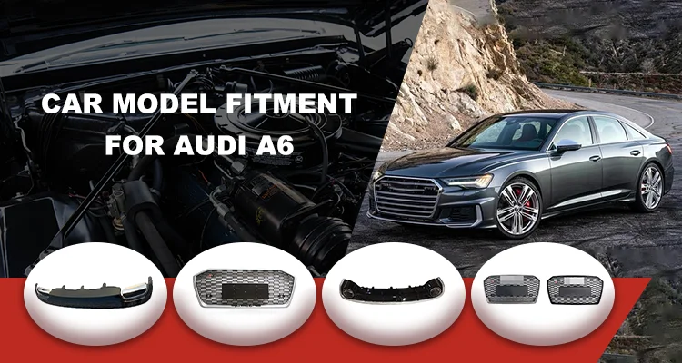 A6 Style Grille Facelift Front Bumper Honeycomb Grill For Audi A6 Rs6 ...