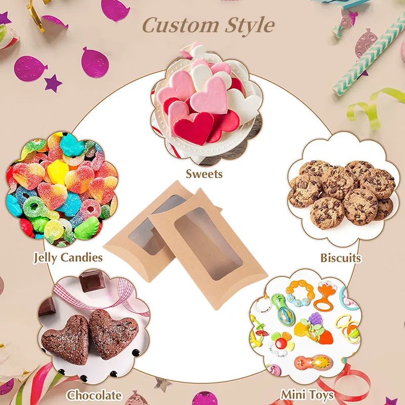 Small Boxes For Packiging Kraft Paper Cookie Boxes Biodegradable With ...