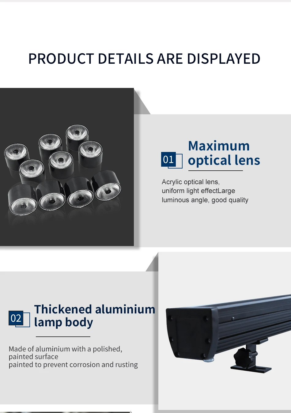 36pieces Aluminum Led Wall Washer Light Outdoor Dmx Rgb Wall Washer Bar ...