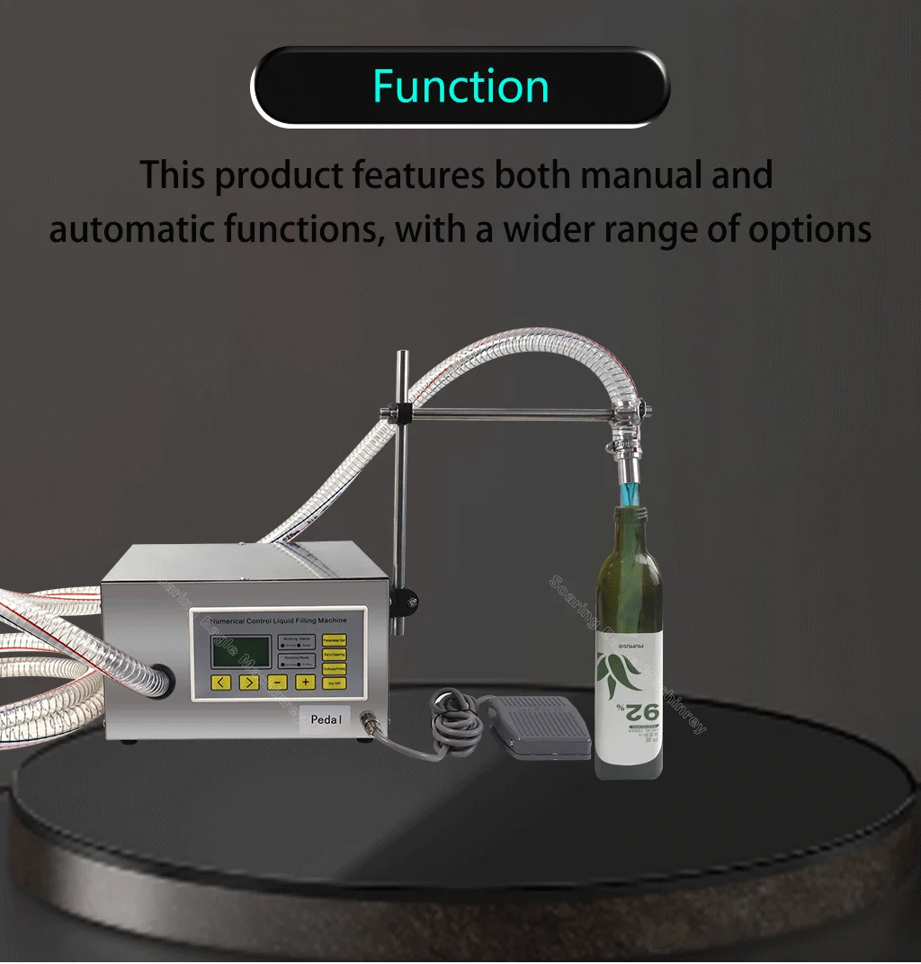 Liquid Filler Semi Automatic Piston Benchtop Beverage Mineral Water ...