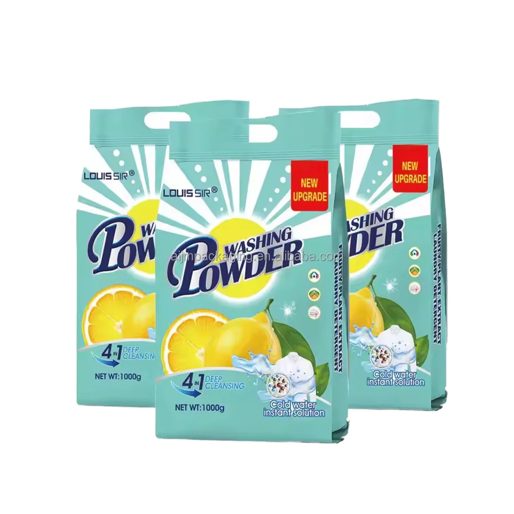Custom Printed Laminated Plastic Packaging Bags, Washing Powder Pouches ...