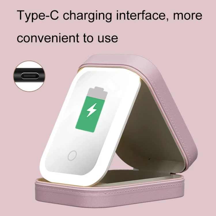 LED Makeup Mirror - Portable & Multi-Functional Storage