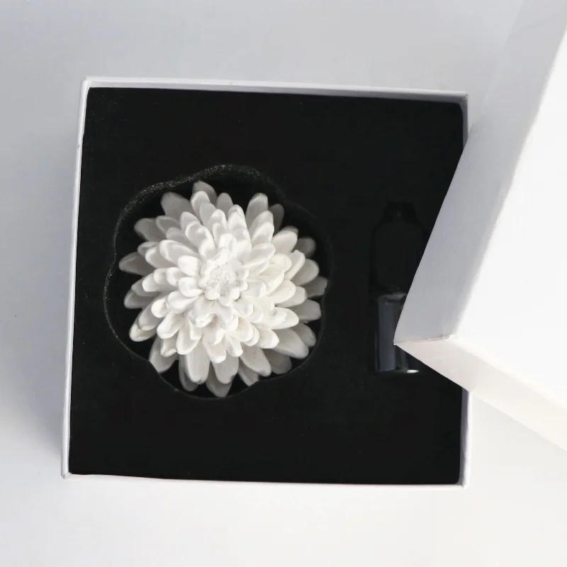 Factory Wholesale Scented Ceramic Flower Car Home Aroma Ornaments ...