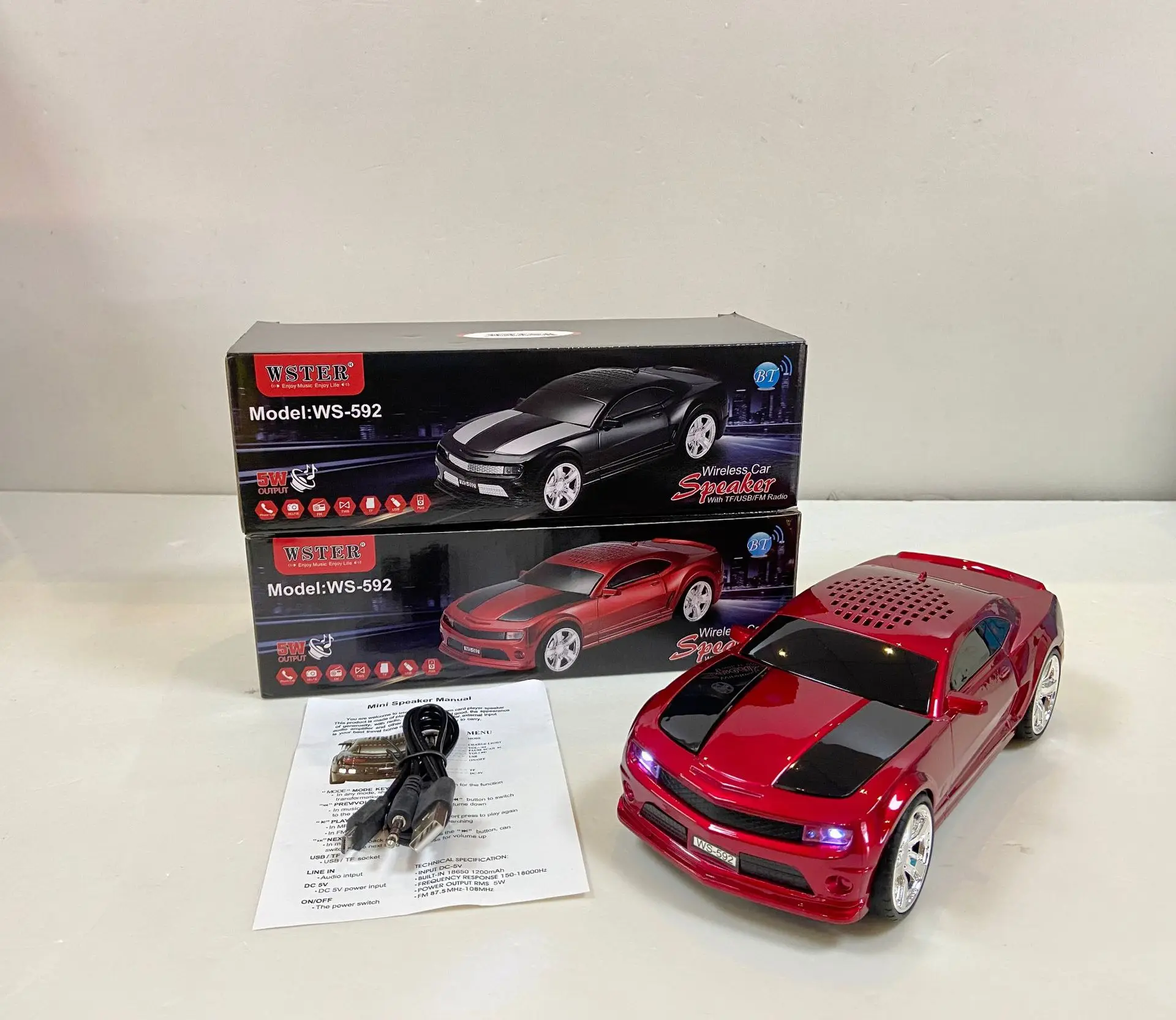 New Designs Promotional Gift Ws592 Car Shape Portable Home Fm Radio ...