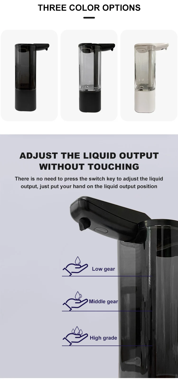 New Design 550ml Hotel Liquid Touchless Soap Dispenser Wall Mount ...