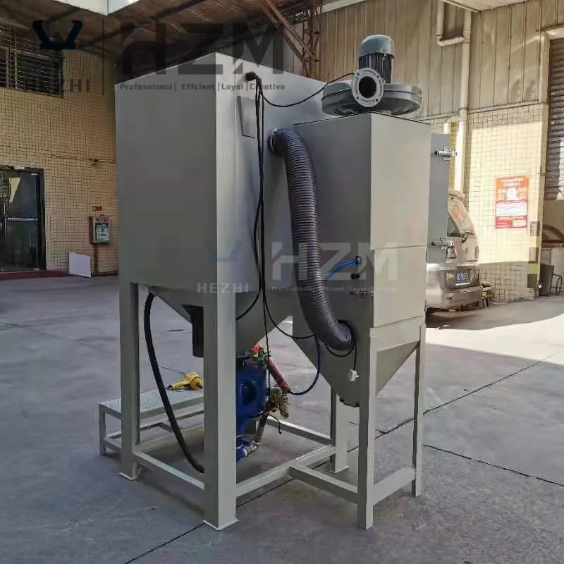 Small Cabinet Manual Stainless Steel Wet Working Type Sand Blasting ...