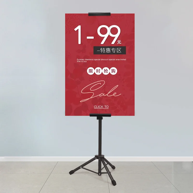 Rigid Pvc Triangle Menu Stand Restaurant Sign Adjustable Iron Poster ...