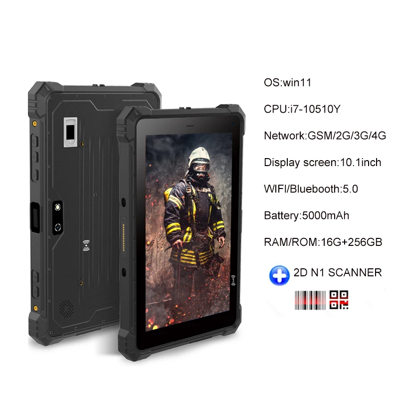 10-Inch Rugged Win Tablet Intel i7-10510Y 16GB+256GB RJ45 RS232 4G Lte ...