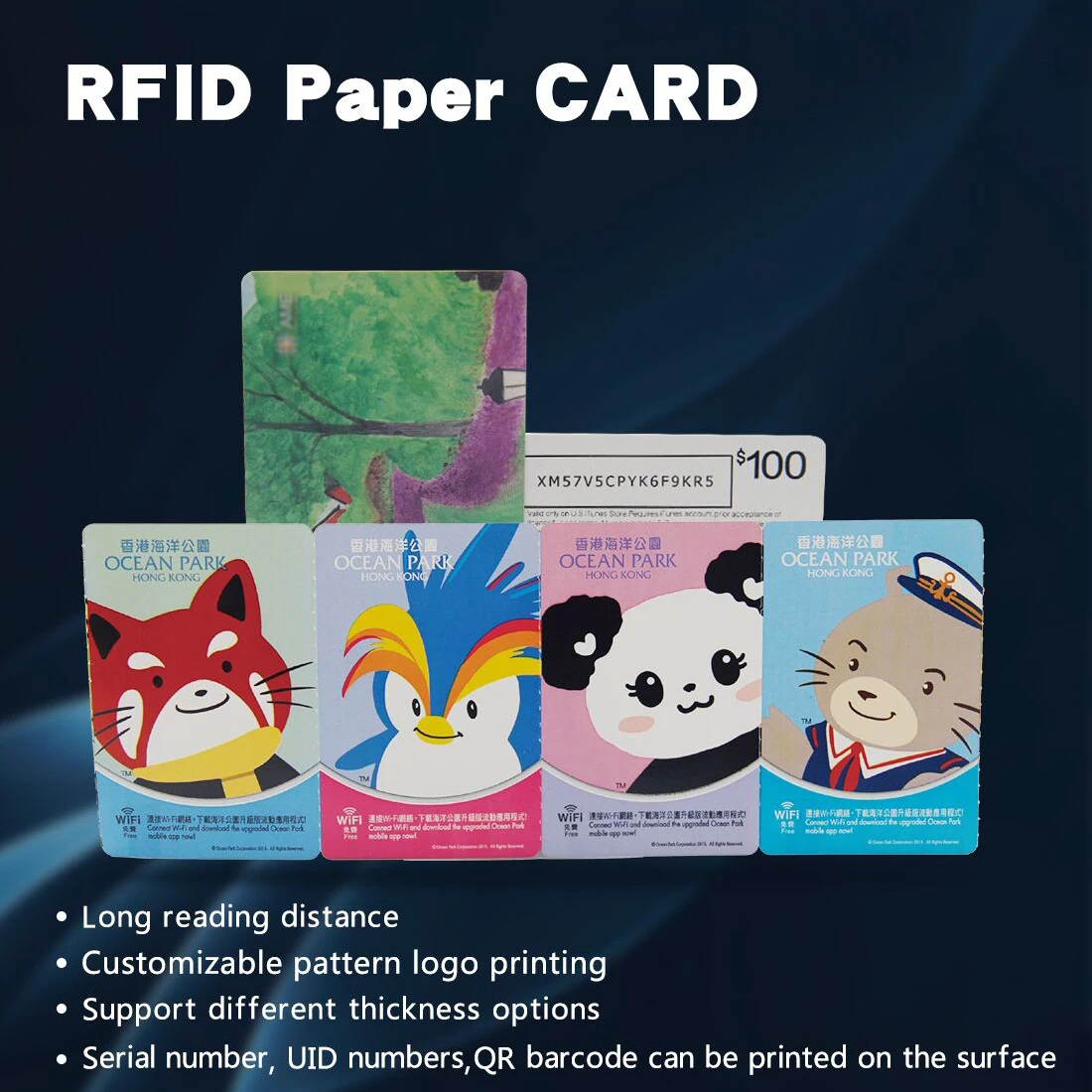 Customized Printable Fanfold Paper Ticket 13.56mhz Rfid Parking Ticket ...