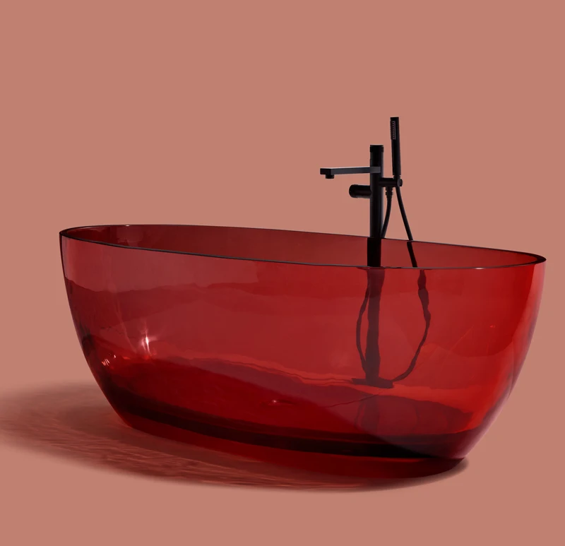 Solid Surface Translucent Royal Blue Crystal Transparent Stone Resin ...