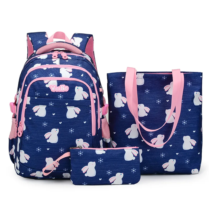 Custom Wholesale 3pcs Girl Oxford Backpack Set Rucksack Travel School ...
