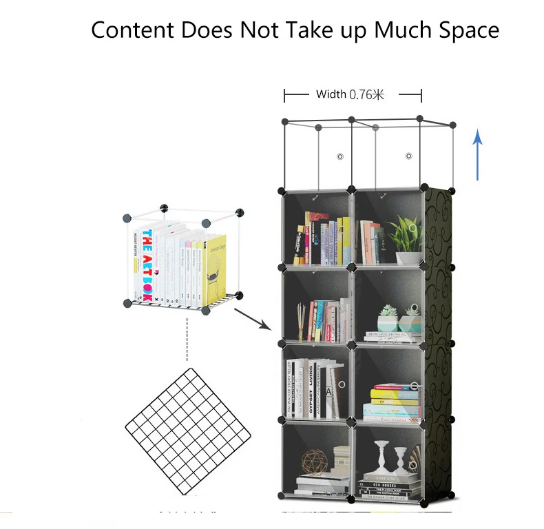 16 Cube Closet Organizers Stackable Cabinet With Caster Foldable ...