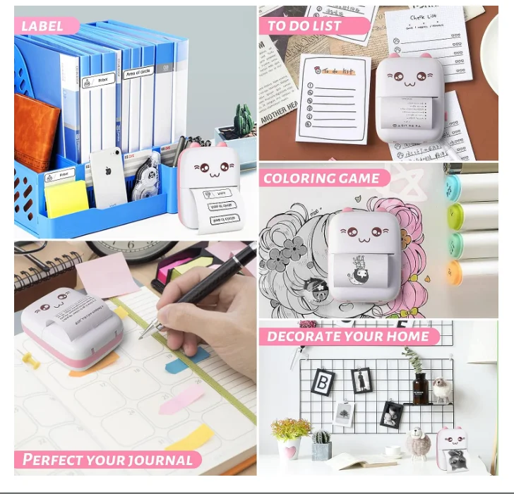 Snbo Tik Tok Hot Portable Thermal Printer Mini Print Paper Photo Pocket ...