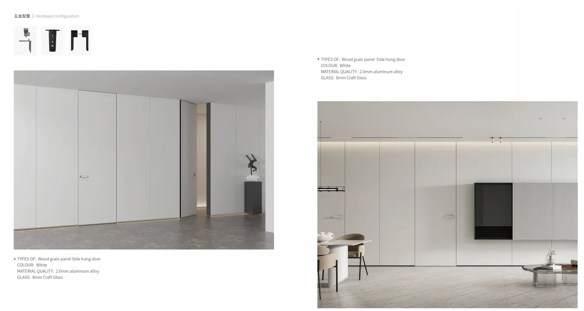 White Primed Frameless Hidden Interior Wooden Doors